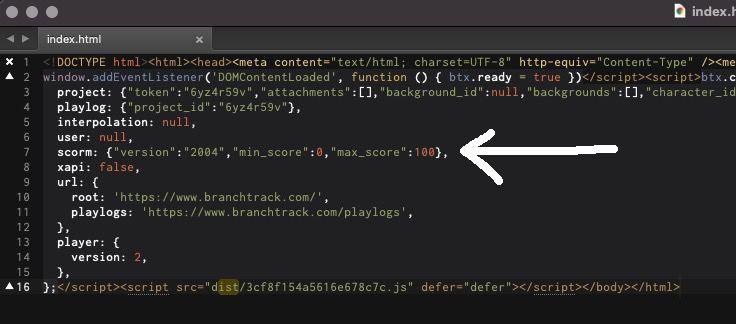 Adjust SCORM min & max scores – BranchTrack